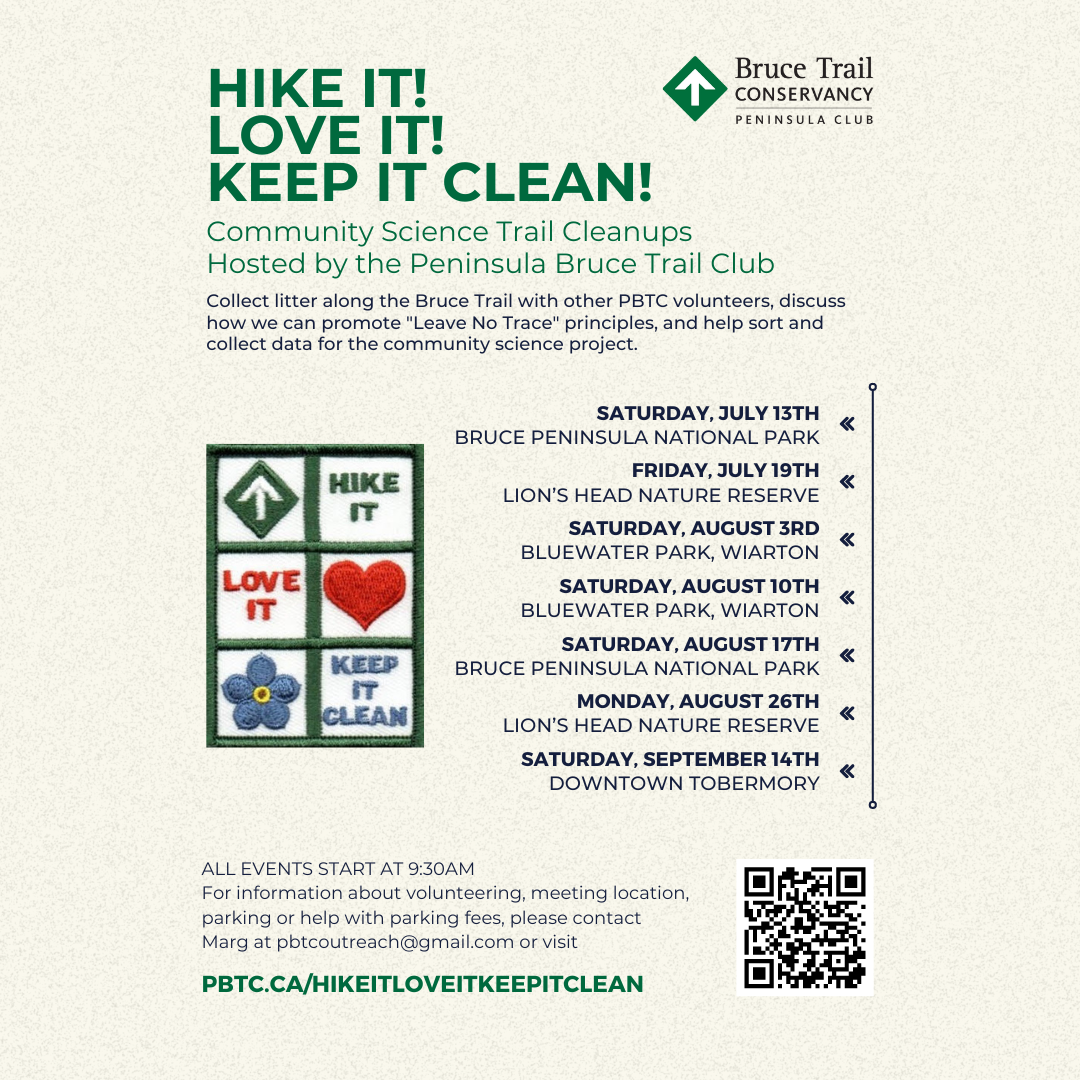 Hike It! Love It! Keep It Clean! - Peninsula Bruce Trail Club